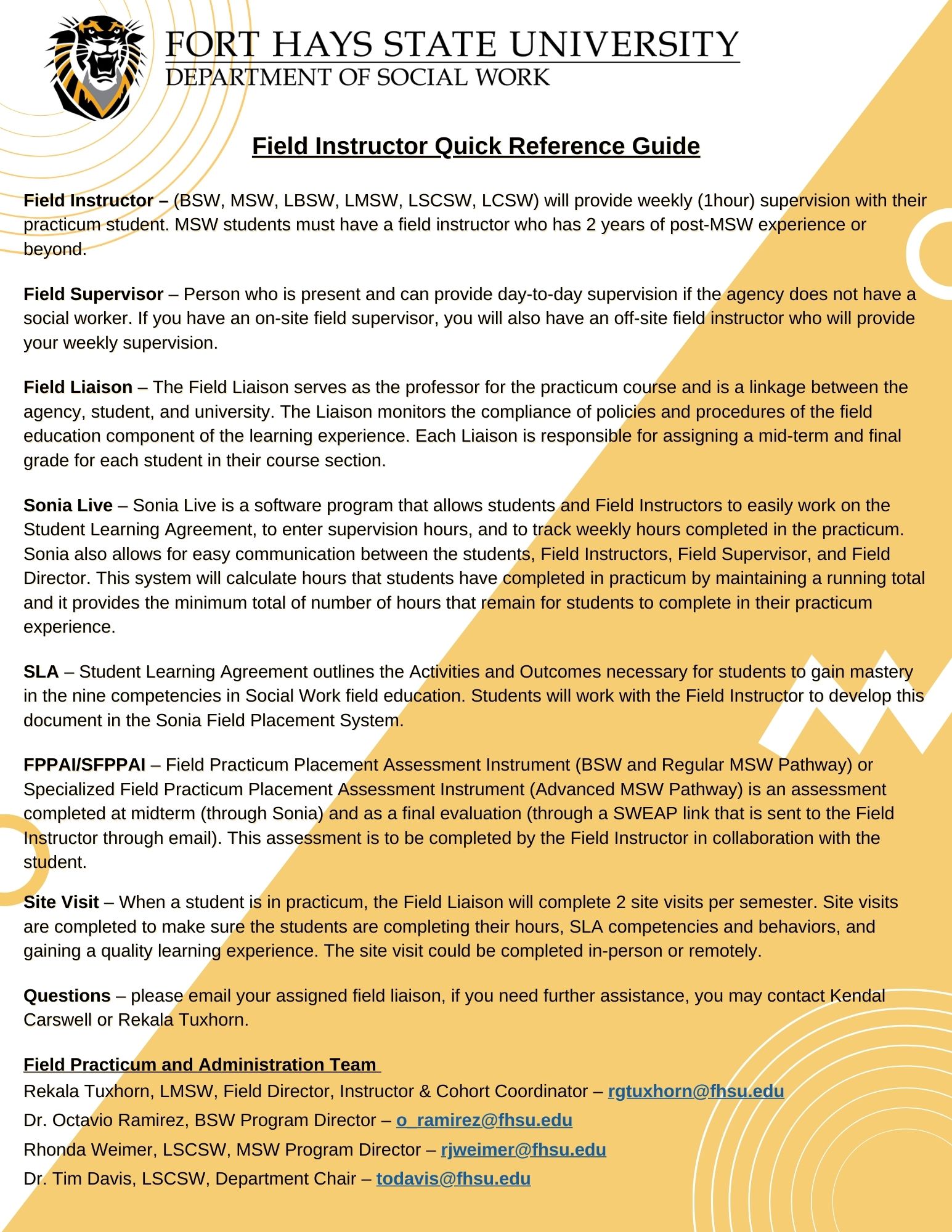 Field Resources - Fort Hays State University (FHSU)